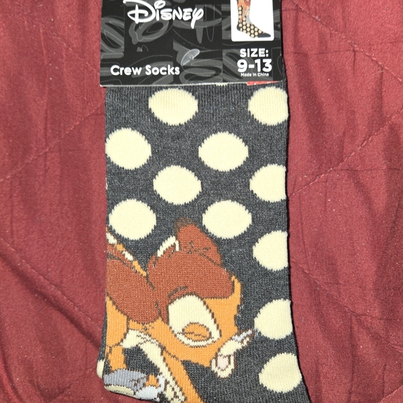 Disney | Underwear & Socks | Disney Bambi Polka Dot Socks Gray And ...